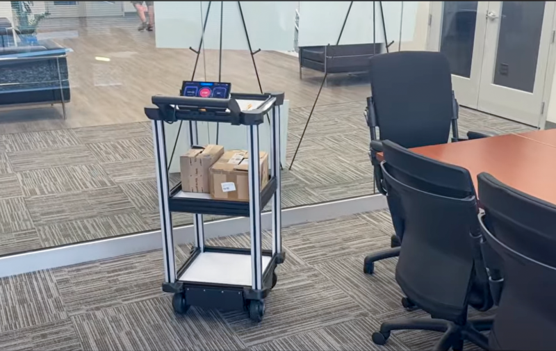 Model C2 Mini - Compact AMR Cart for Narrow Aisle Delivery